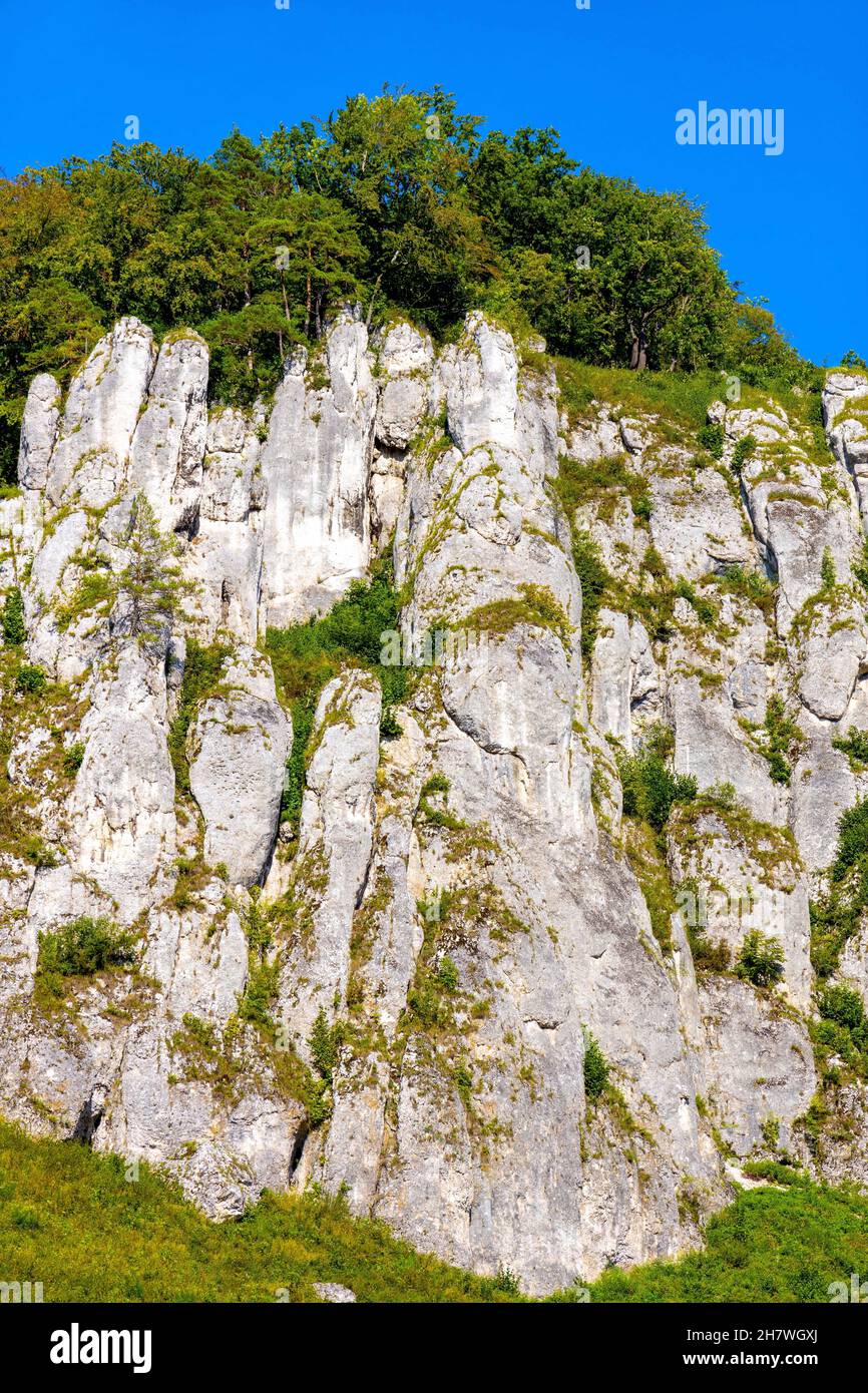 Crown rocks - Skaly Koronne - Jurassic limestone mountain massif with ...