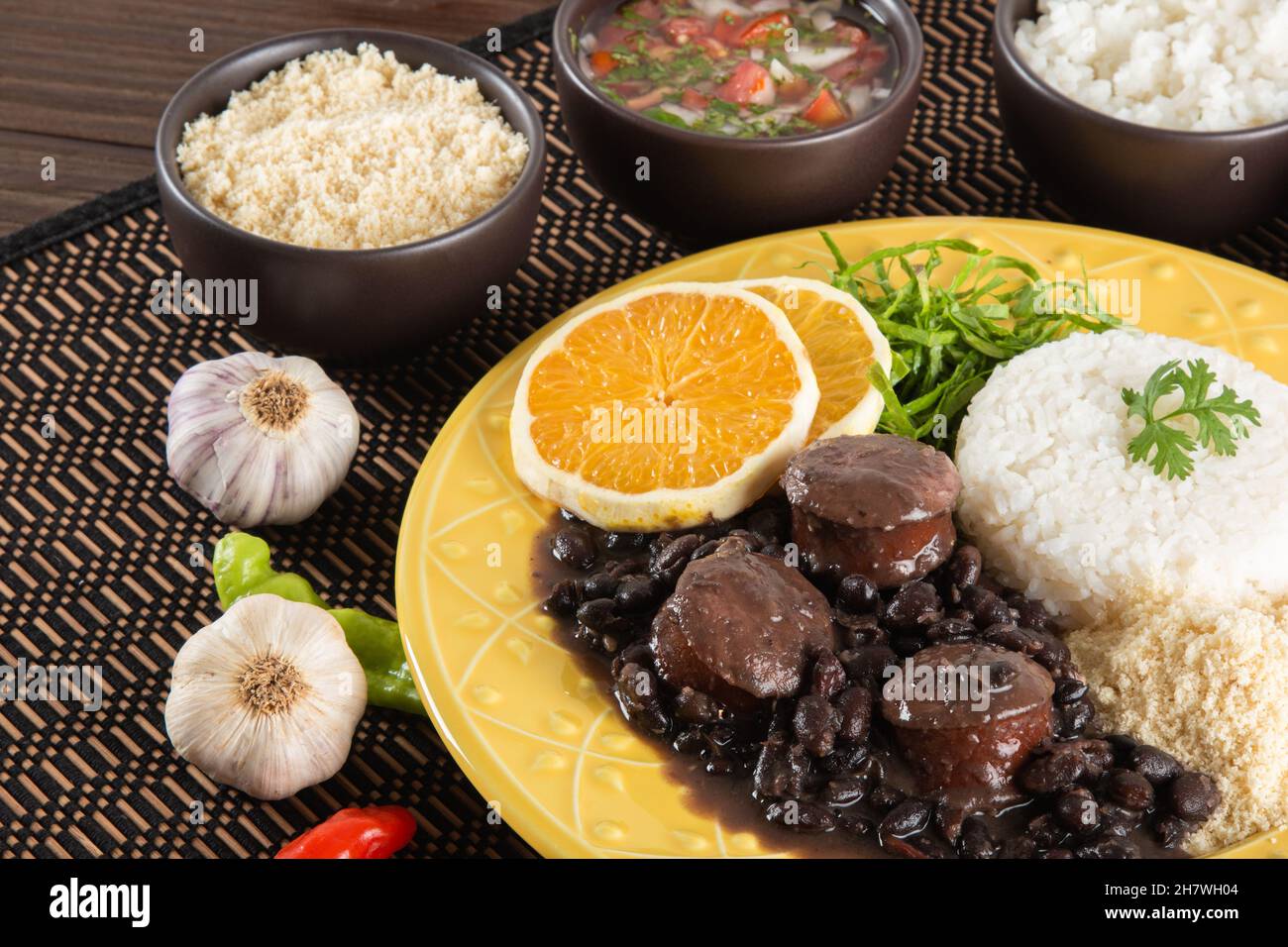 Feijoada typical Brazilian food. Traditional Brazilian food made with ...