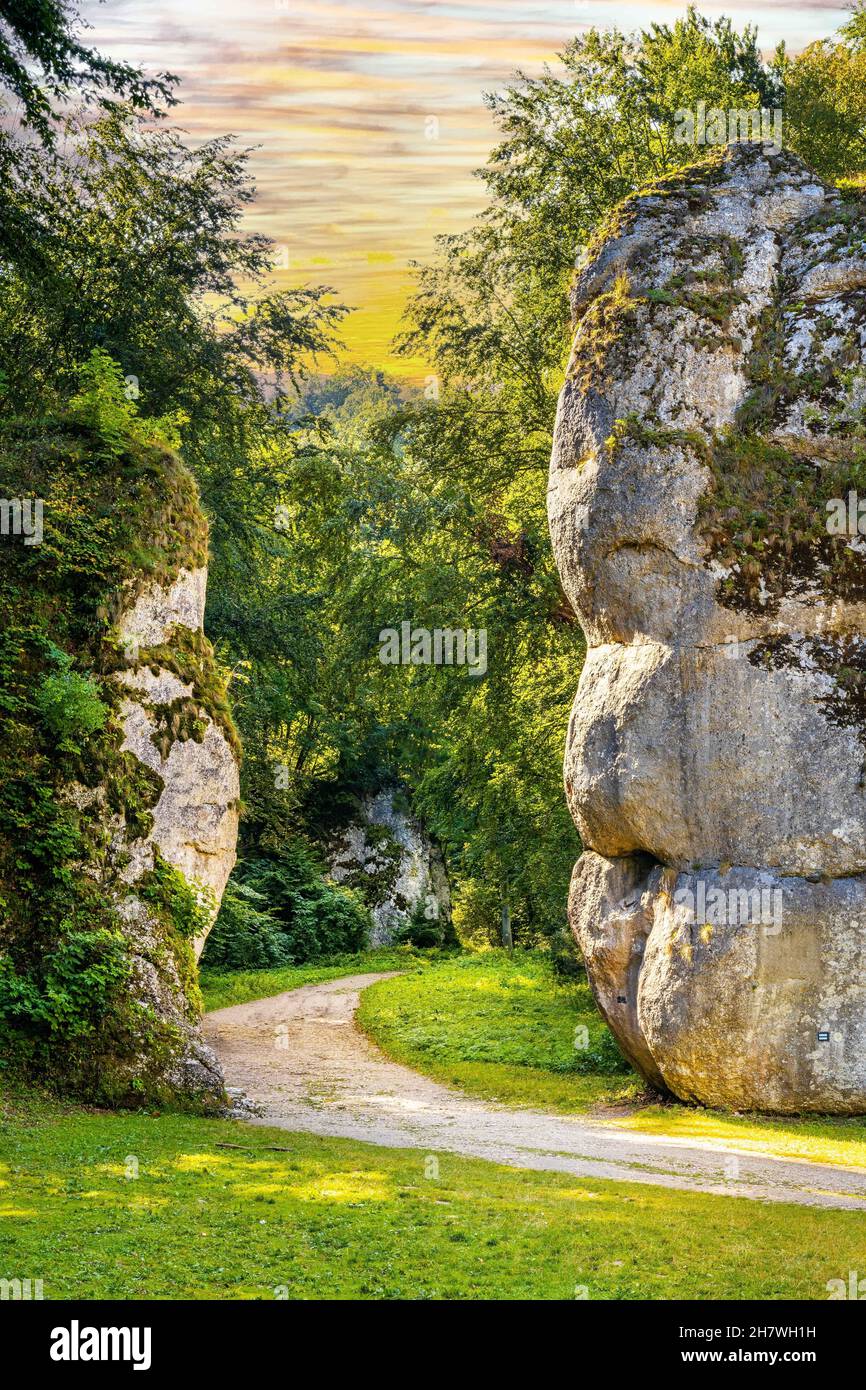 Cracow Gate - Brama Krakowska - Jurassic limestone rock gate formation ...