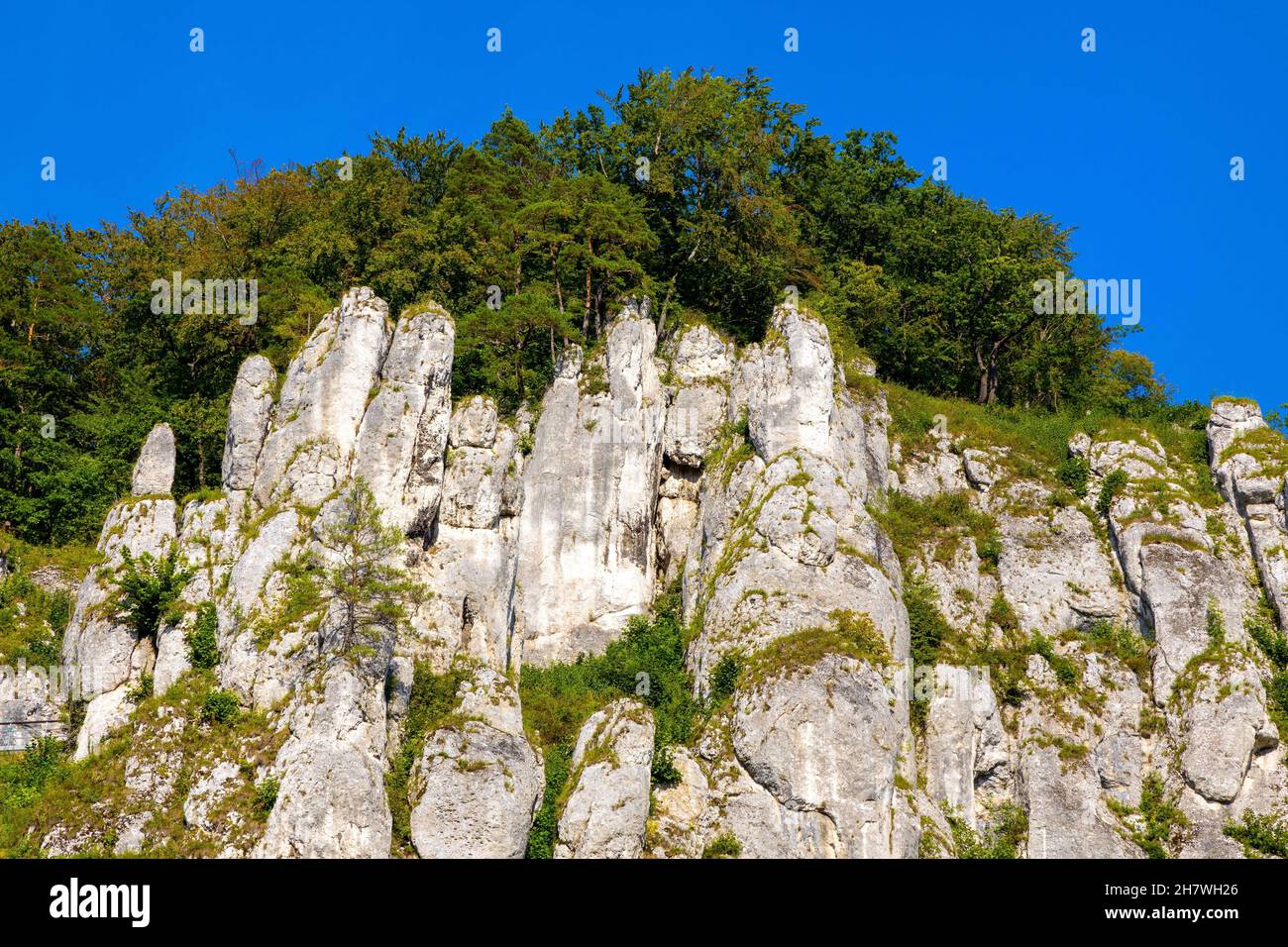 Crown rocks - Skaly Koronne - Jurassic limestone mountain massif with ...