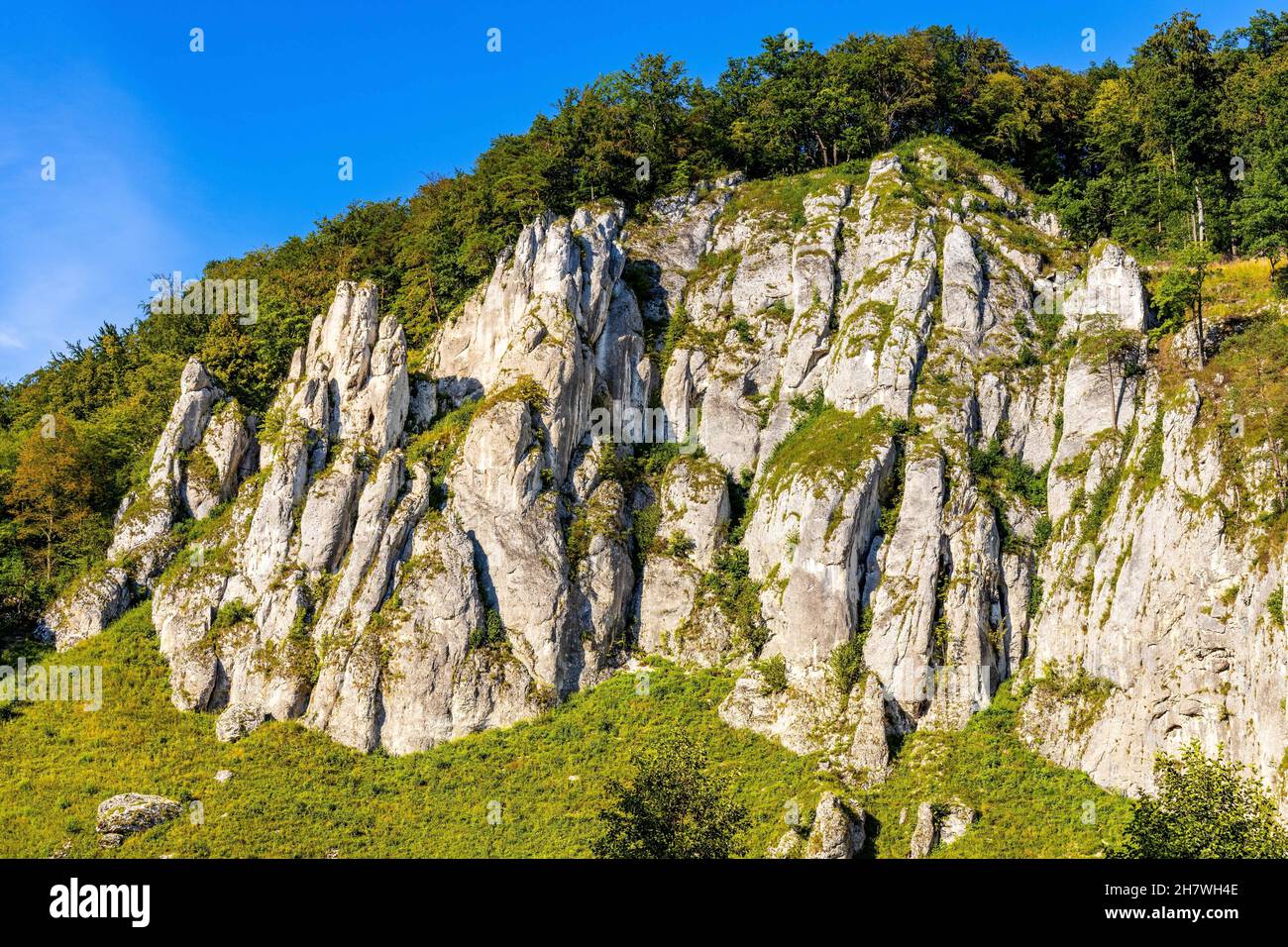 Crown rocks - Skaly Koronne - Jurassic limestone mountain massif with ...