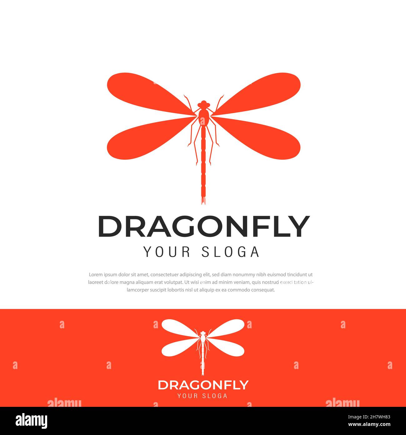 Simple dragonfly logo design template,illustration,symbol.icon Stock ...