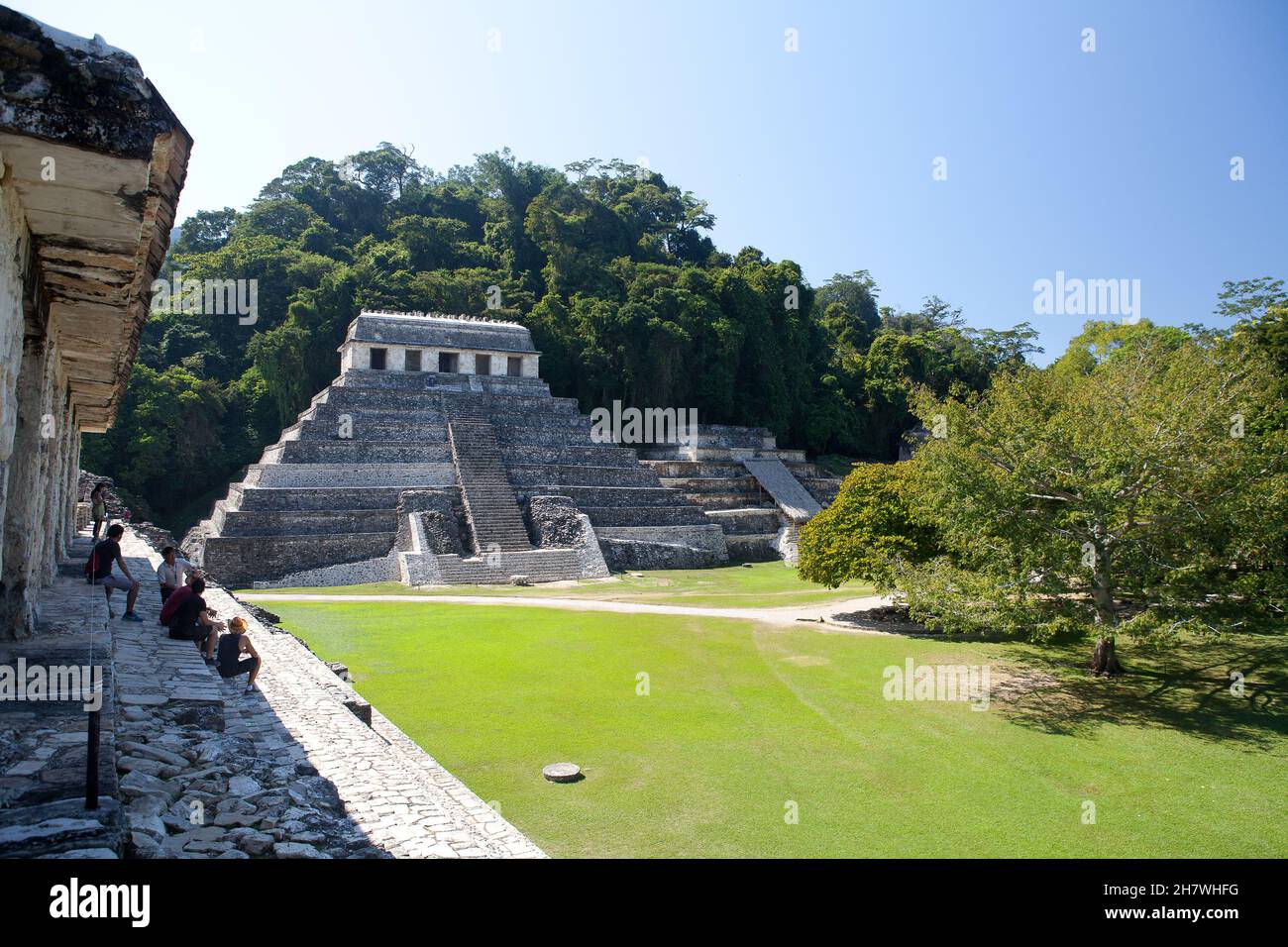 Temple of the Inscriptions at Palenque, Chiapas, Mexioc is an ancient ...