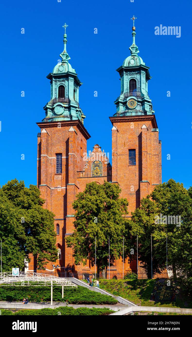 Gniezno, Poland - July 1, 2015: Gothic cathedral of Virgin Mary ...