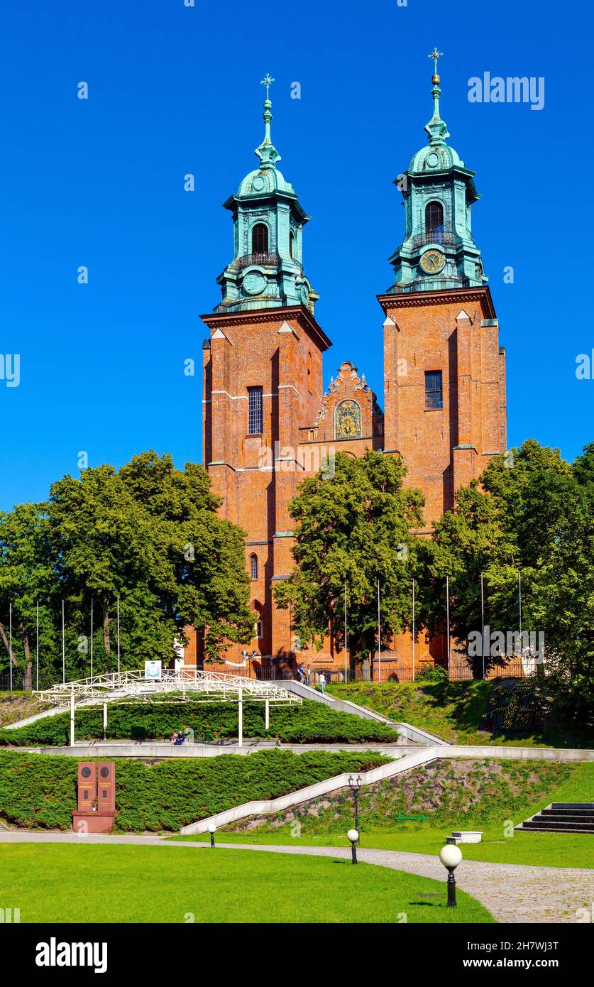Gniezno, Poland - July 1, 2015: Gothic cathedral of Virgin Mary ...