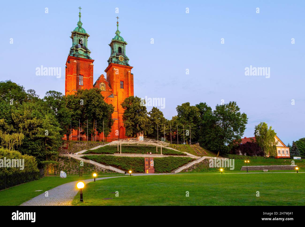 Gniezno, Poland - July 1, 2015: Gothic cathedral of Virgin Mary ...