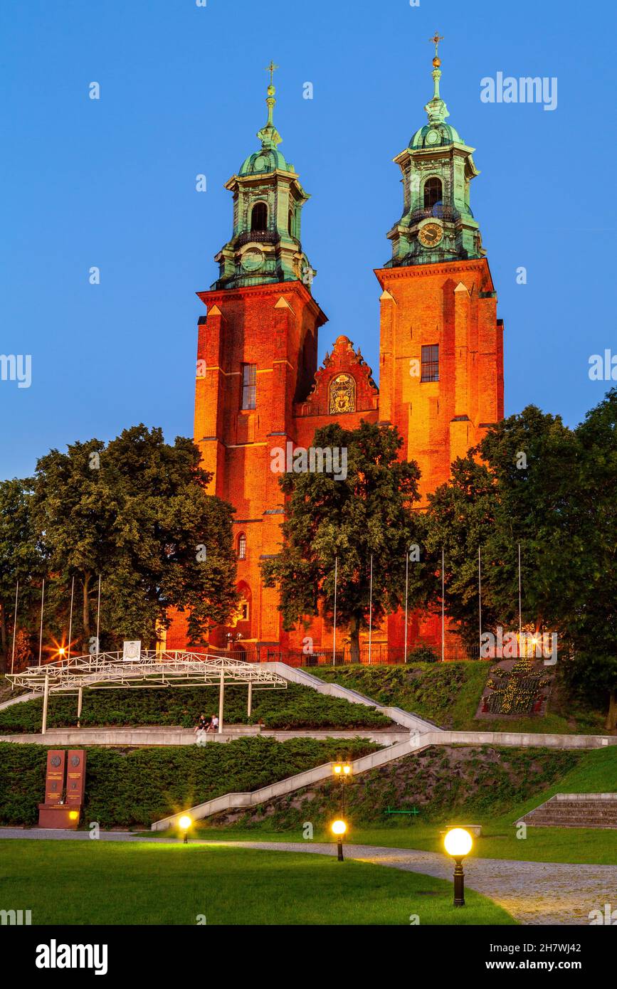Gniezno, Poland - July 1, 2015: Gothic cathedral of Virgin Mary ...