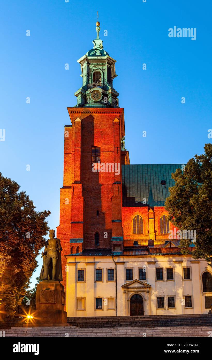 Gniezno, Poland - July 1, 2015: Gothic cathedral of Virgin Mary ...