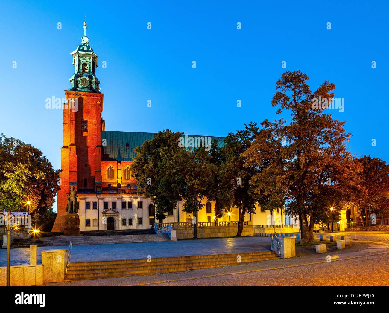 Gniezno, Poland - July 1, 2015: Gothic cathedral of Virgin Mary ...