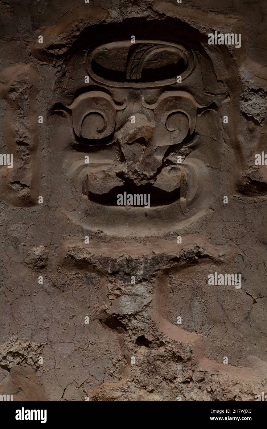 ancient mayan bas relief carvings and sculpture located on The palace ...