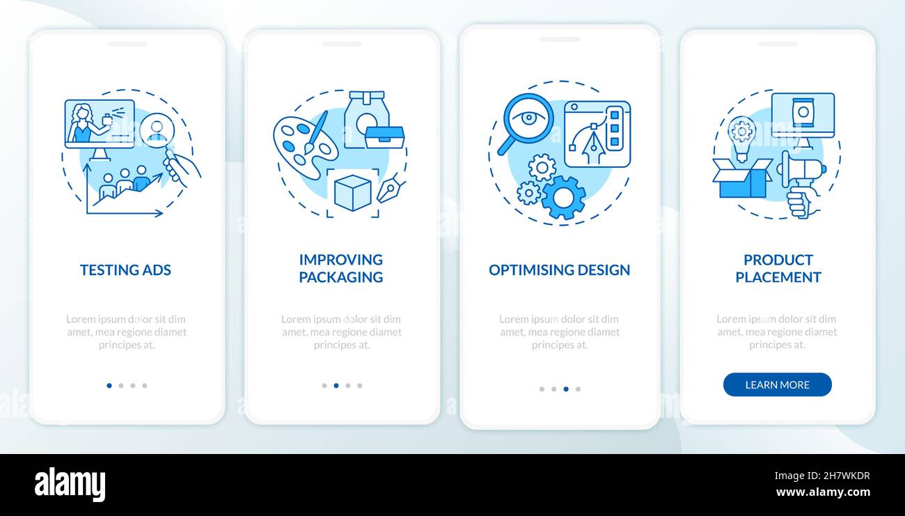 Use Of Neuroscience Onboarding Mobile App Page Screen Stock Vector Image And Art Alamy