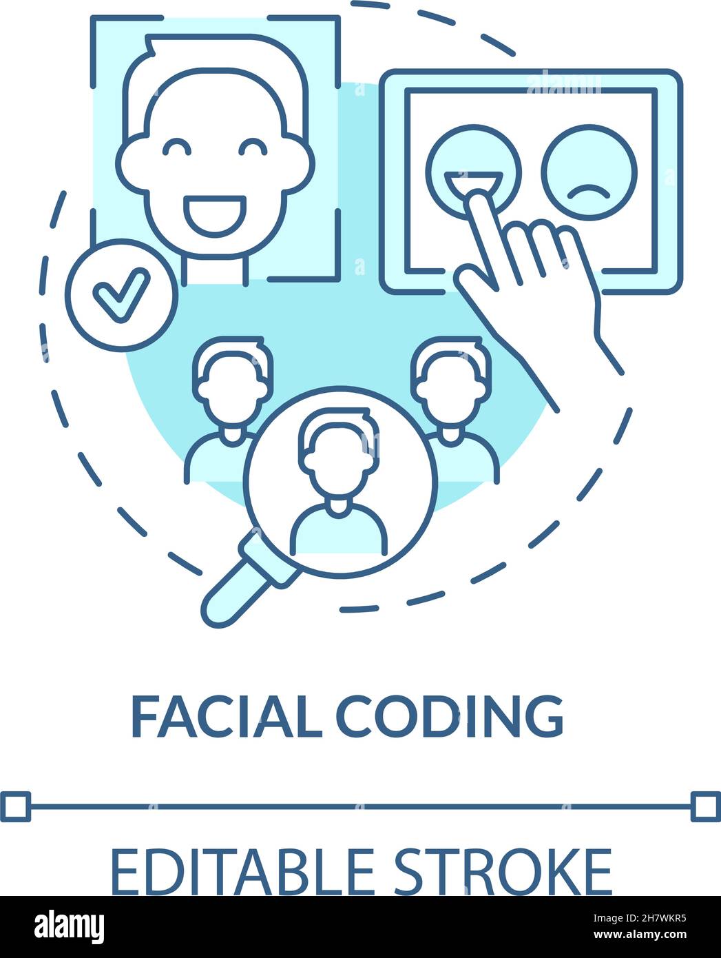 Reading faces concept icon Stock Vector Image & Art - Alamy