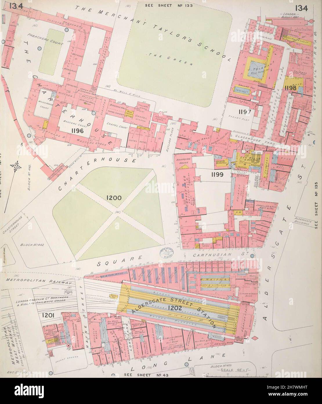 This detailed 1887 plan of London Stock Photo - Alamy