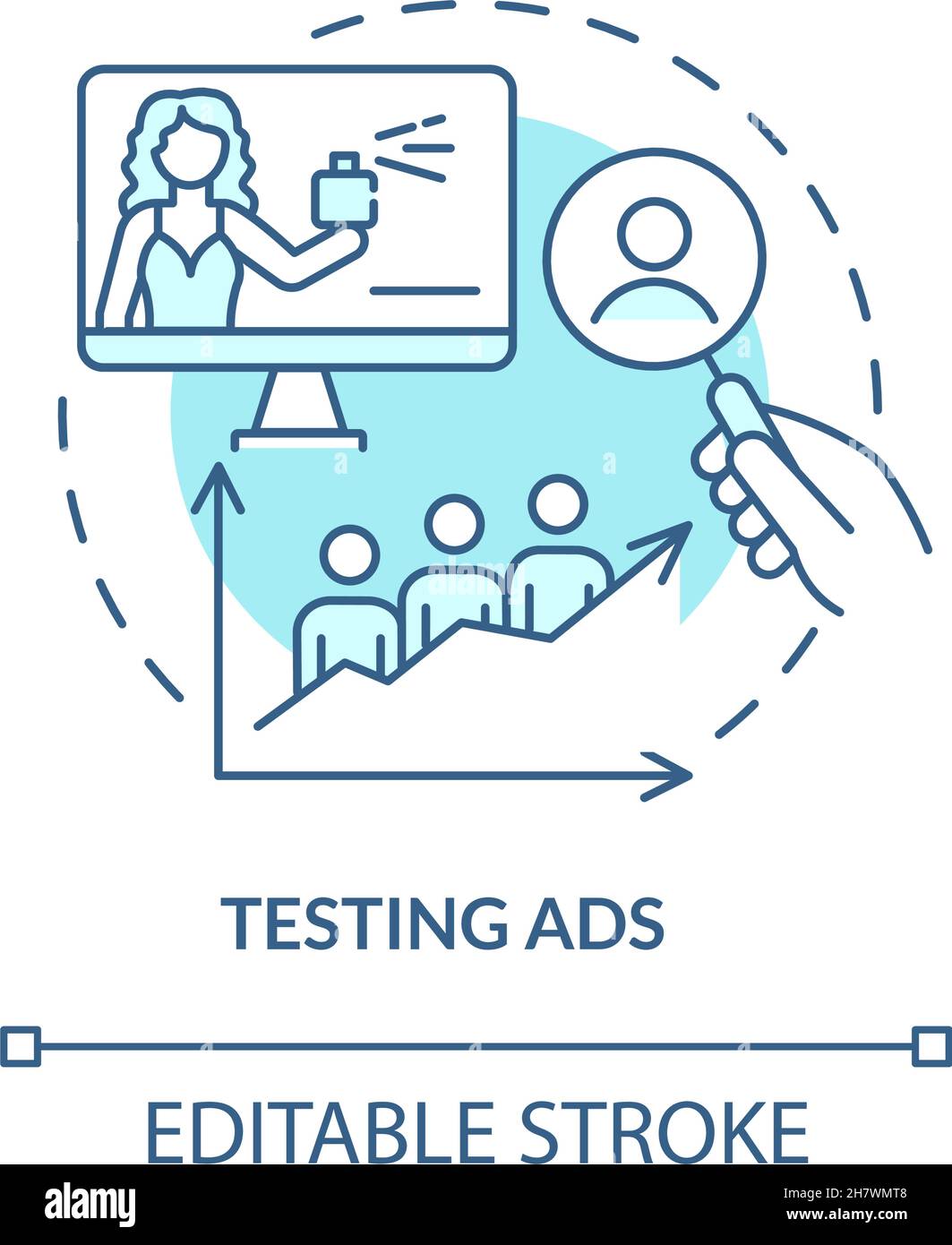 Testing advertising concept icon Stock Vector Image & Art - Alamy