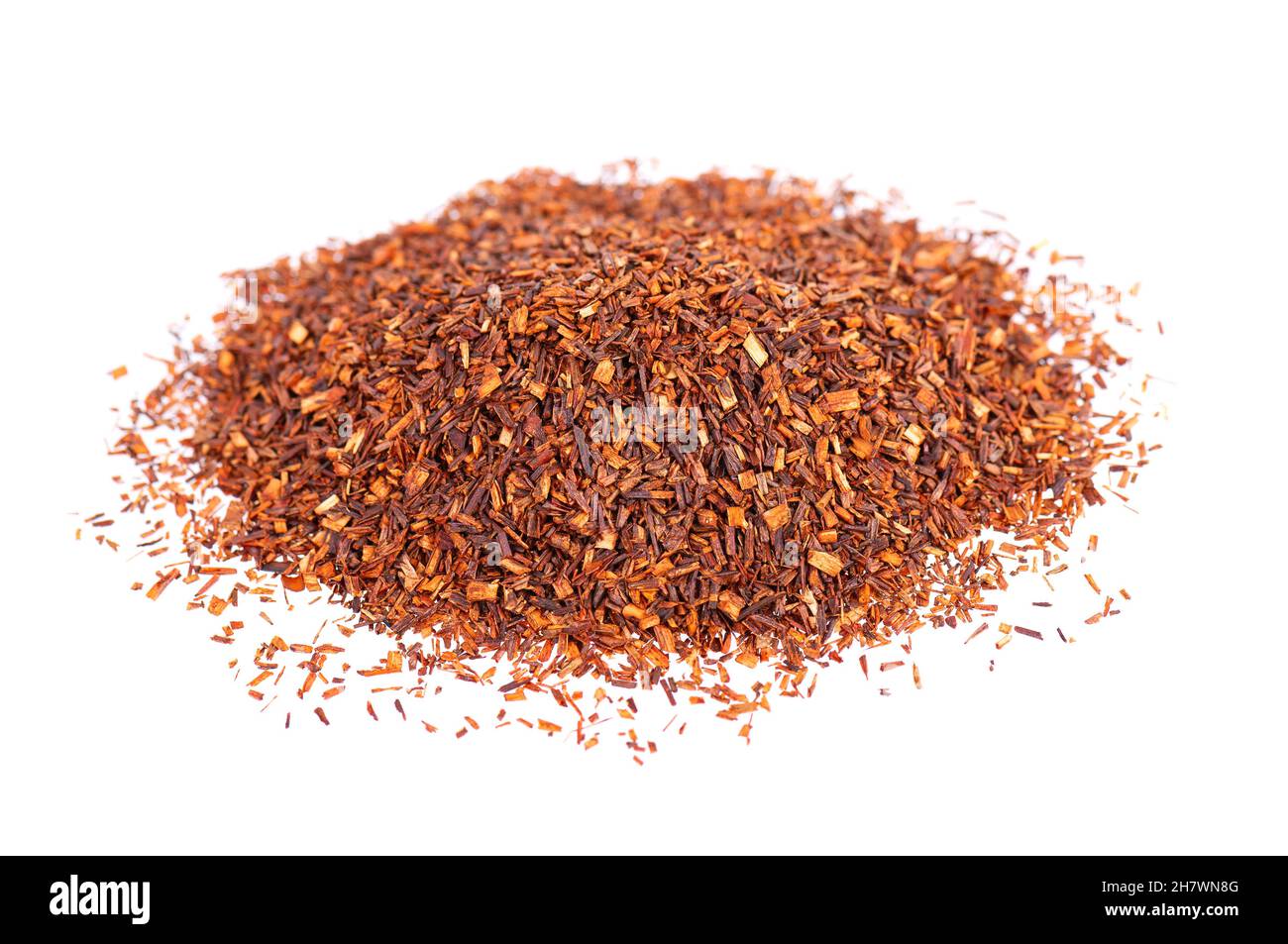 Rooibos red tea, isolated on white background. Traditional herbal and ...