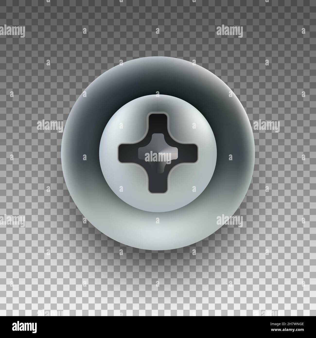 Cap, screw head with a transverse slot. Metal self-tapping screw. Close ...