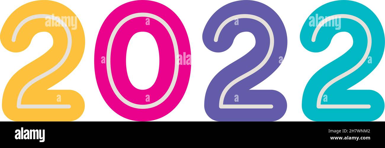 beautiful 2022 year illustration Stock Vector Image & Art - Alamy