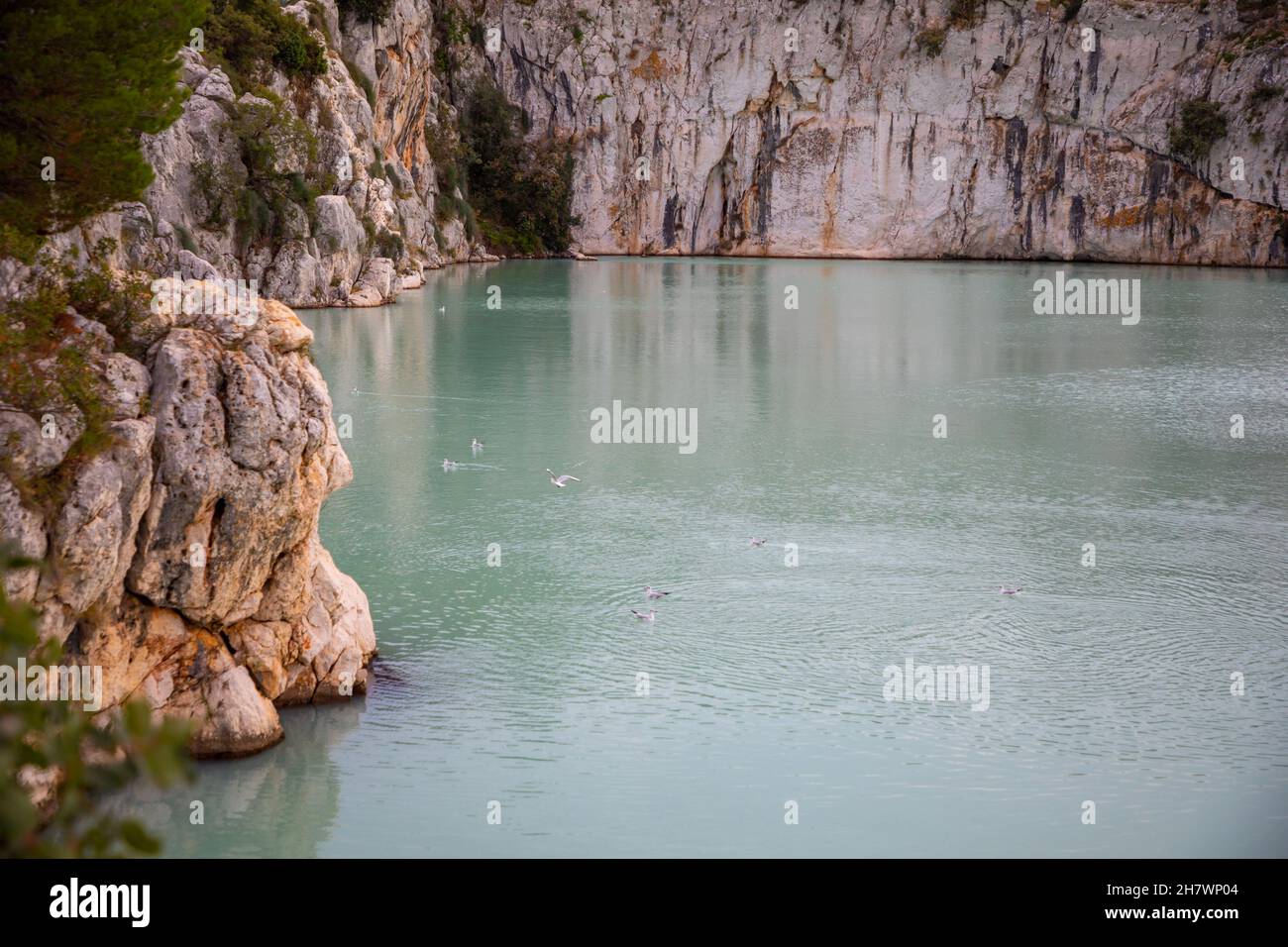 Zmajevo Oko or Dragon eye lake and blue lagoon near Rogoznica, Croatia ...