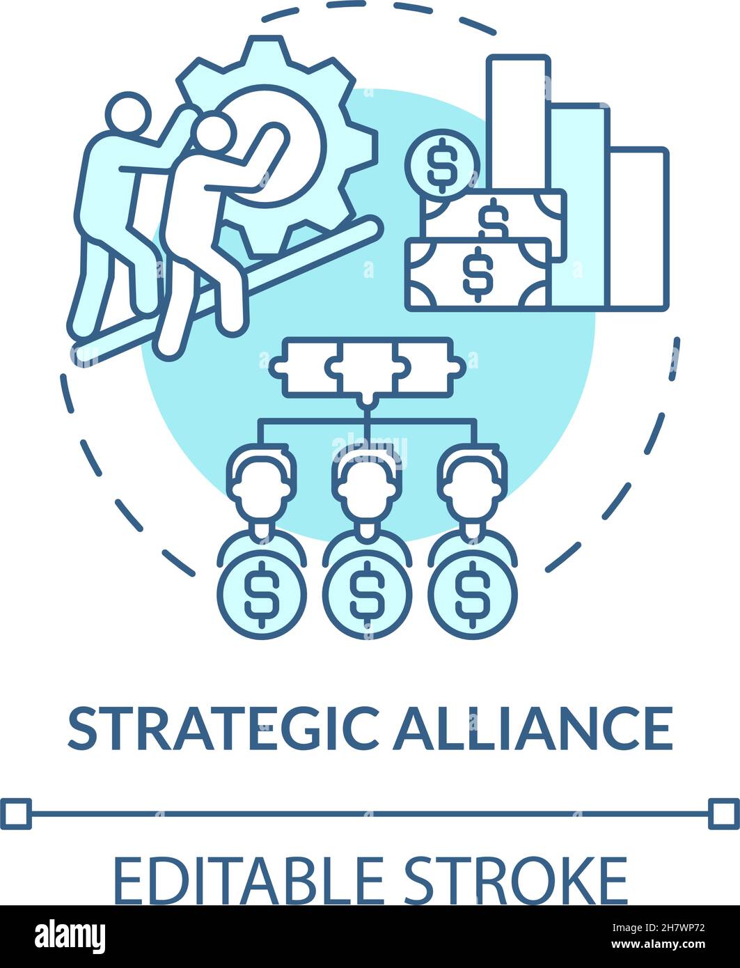 Strategic Alliance Blue Concept Icon Stock Vector Image And Art Alamy