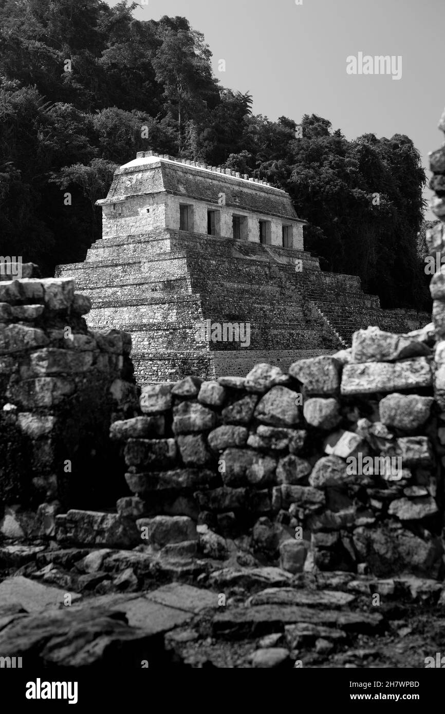 Temple of the Inscriptions at Palenque, Chiapas, Mexioc is an ancient ...
