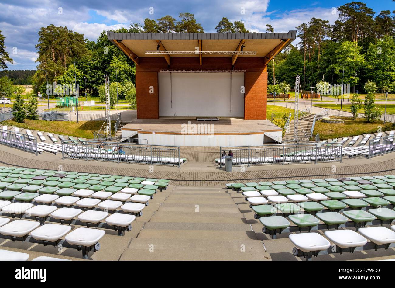 Augustow, Poland - June 1, 2021: Open air amphitheater performance ...