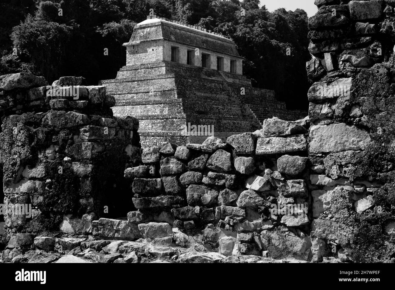 Temple of the Inscriptions at Palenque, Chiapas, Mexioc is an ancient ...
