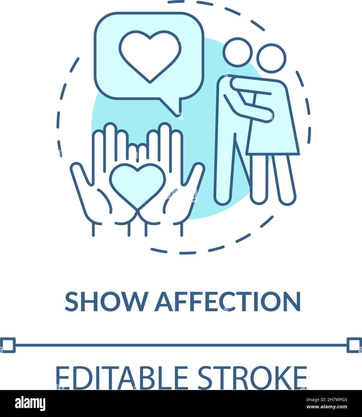Show affection blue concept icon Stock Vector Image & Art - Alamy