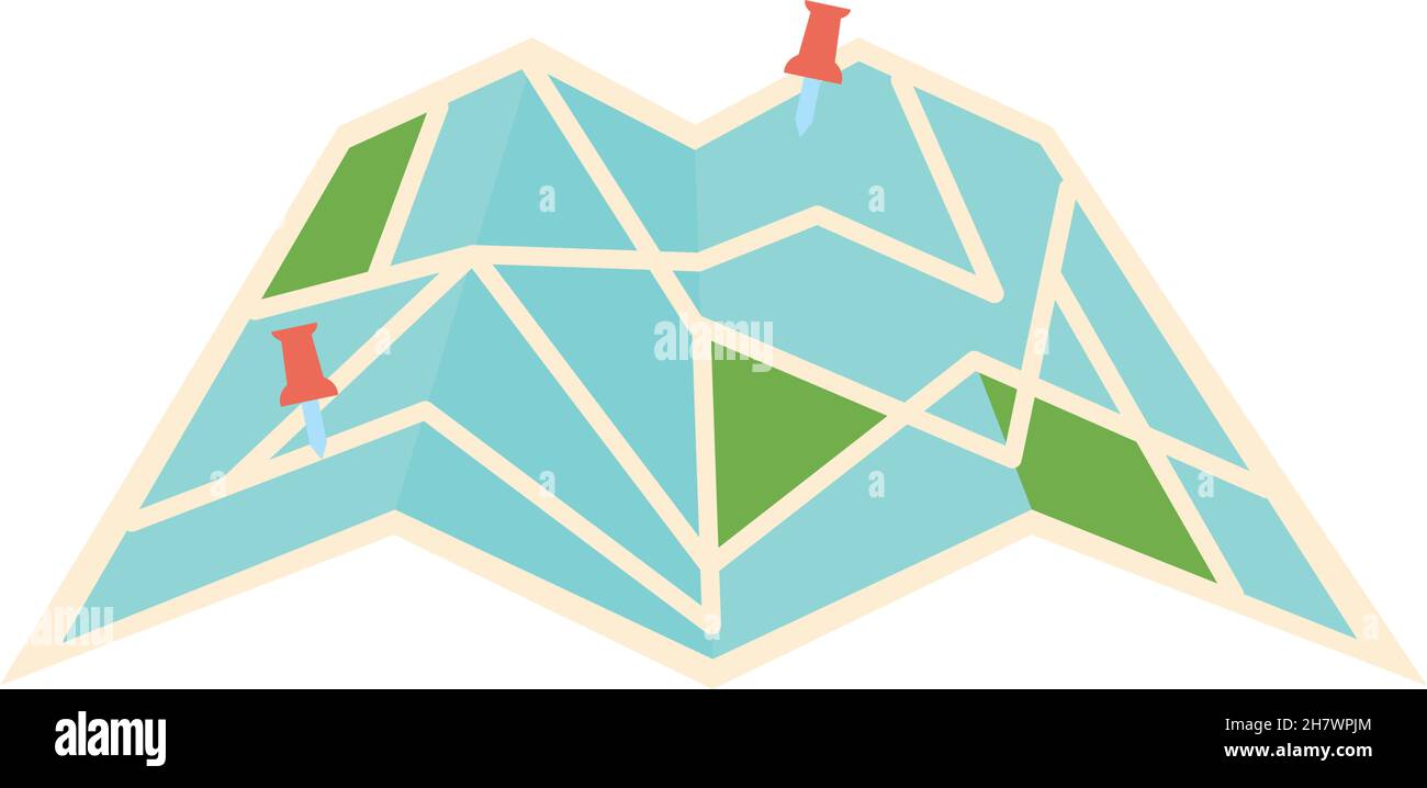 map with pins Stock Vector Image & Art - Alamy