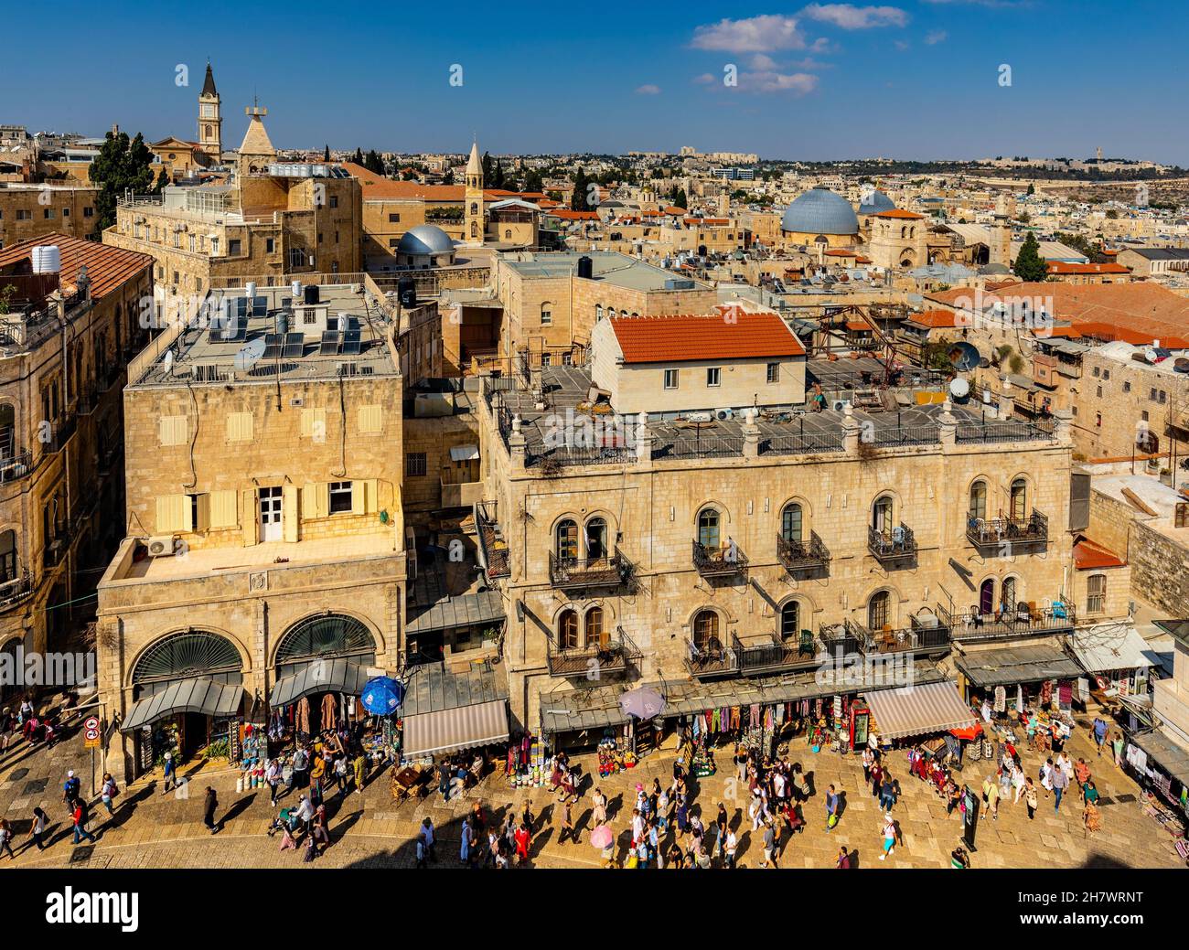 Jerusalem, Israel - October 12, 2017: Panoramic view of Jerusalem Old ...