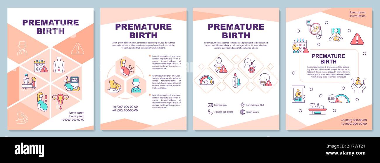 Premature birth brochure template Stock Vector Image & Art - Alamy