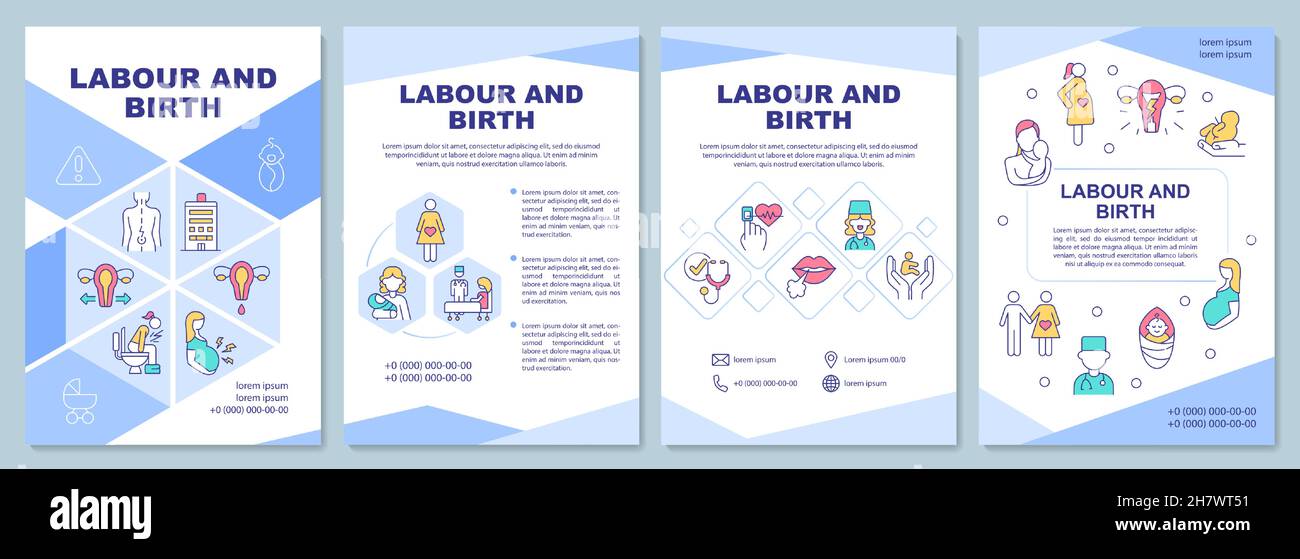 Labour and birth brochure template Stock Vector Image & Art - Alamy