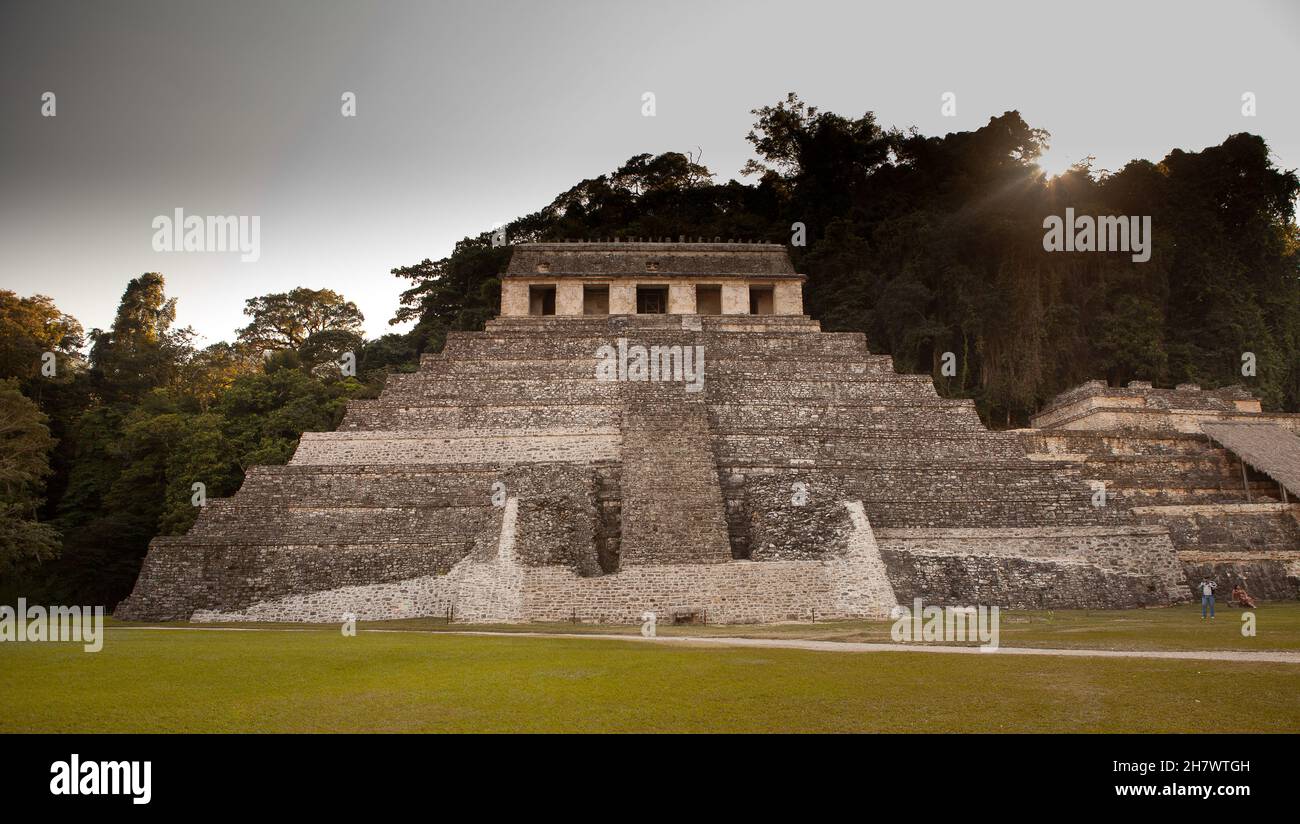 Temple of the Inscriptions at Palenque, Chiapas, Mexioc is an ancient ...