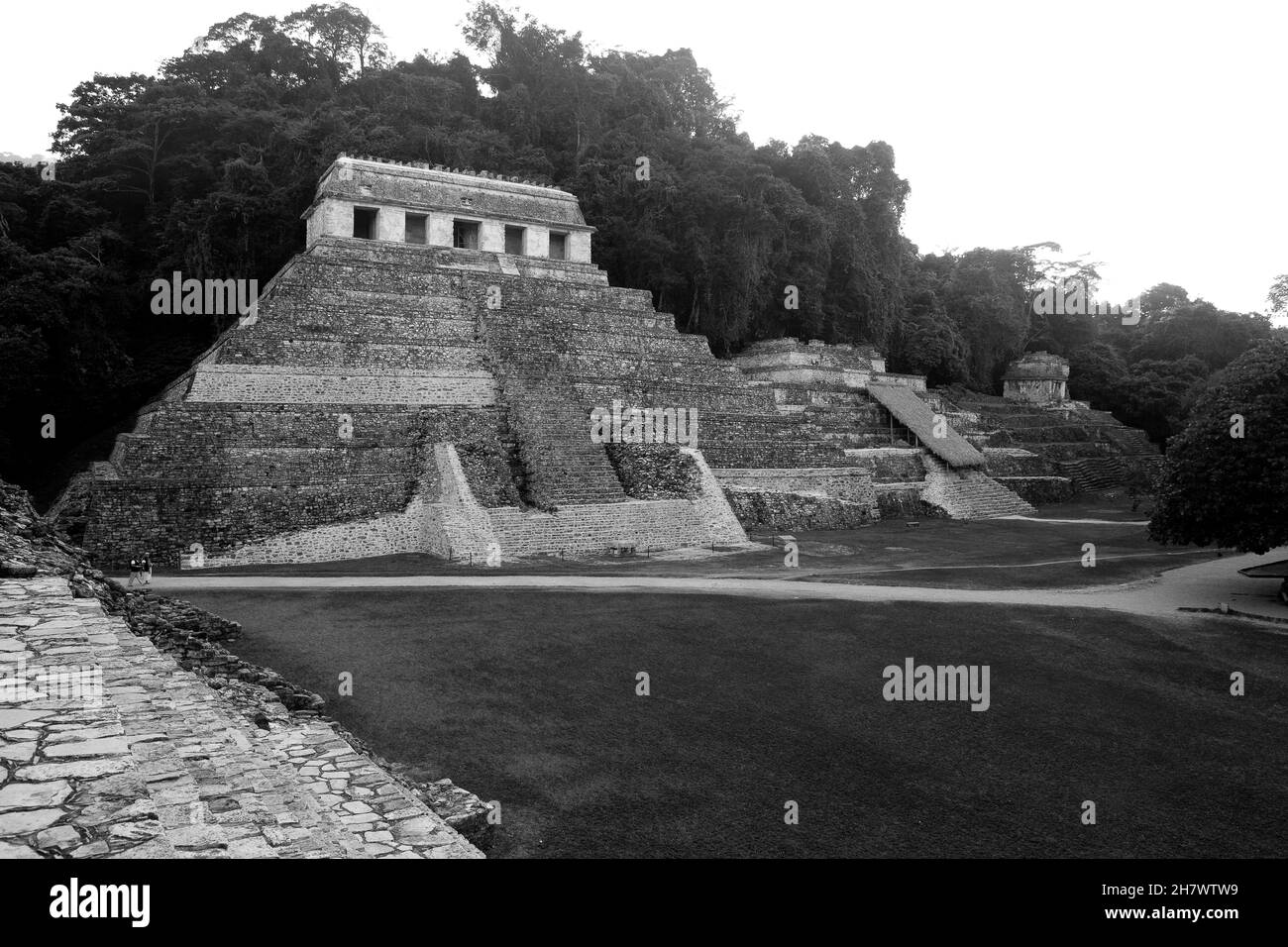 Temple of the Inscriptions at Palenque, Chiapas, Mexioc is an ancient ...