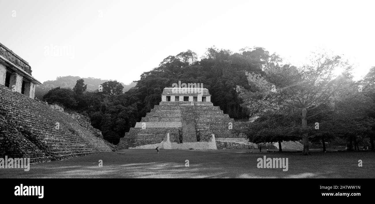 Temple of the Inscriptions at Palenque, Chiapas, Mexioc is an ancient ...