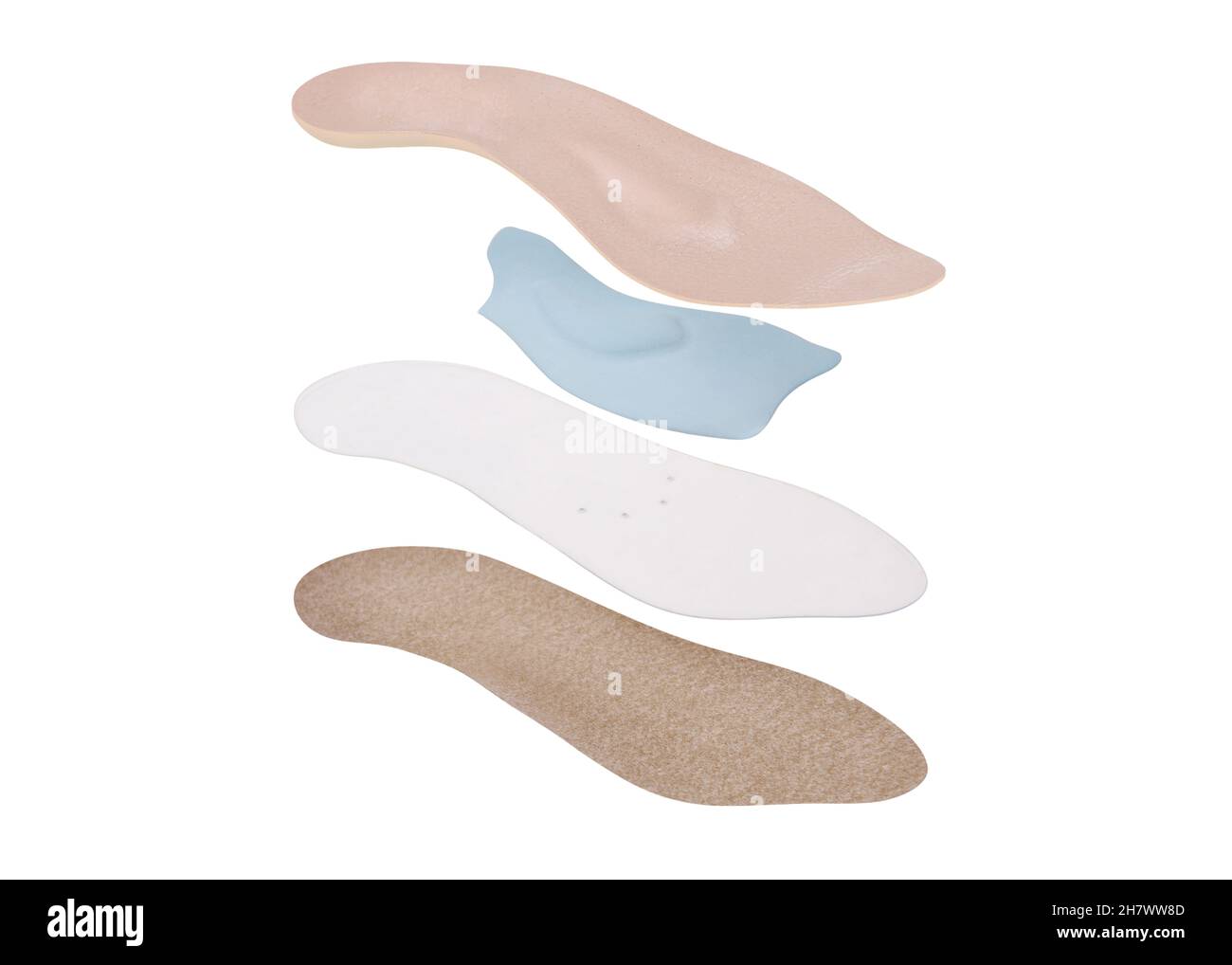 Medical insoles. Isolated orthopedic insoles on a white background ...