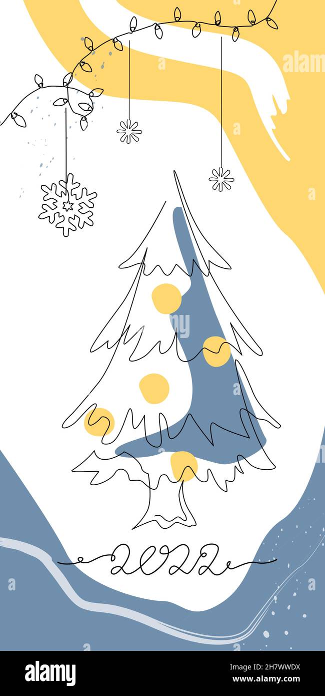 Hello winter cute cover designs in cartoon continuous style for ...