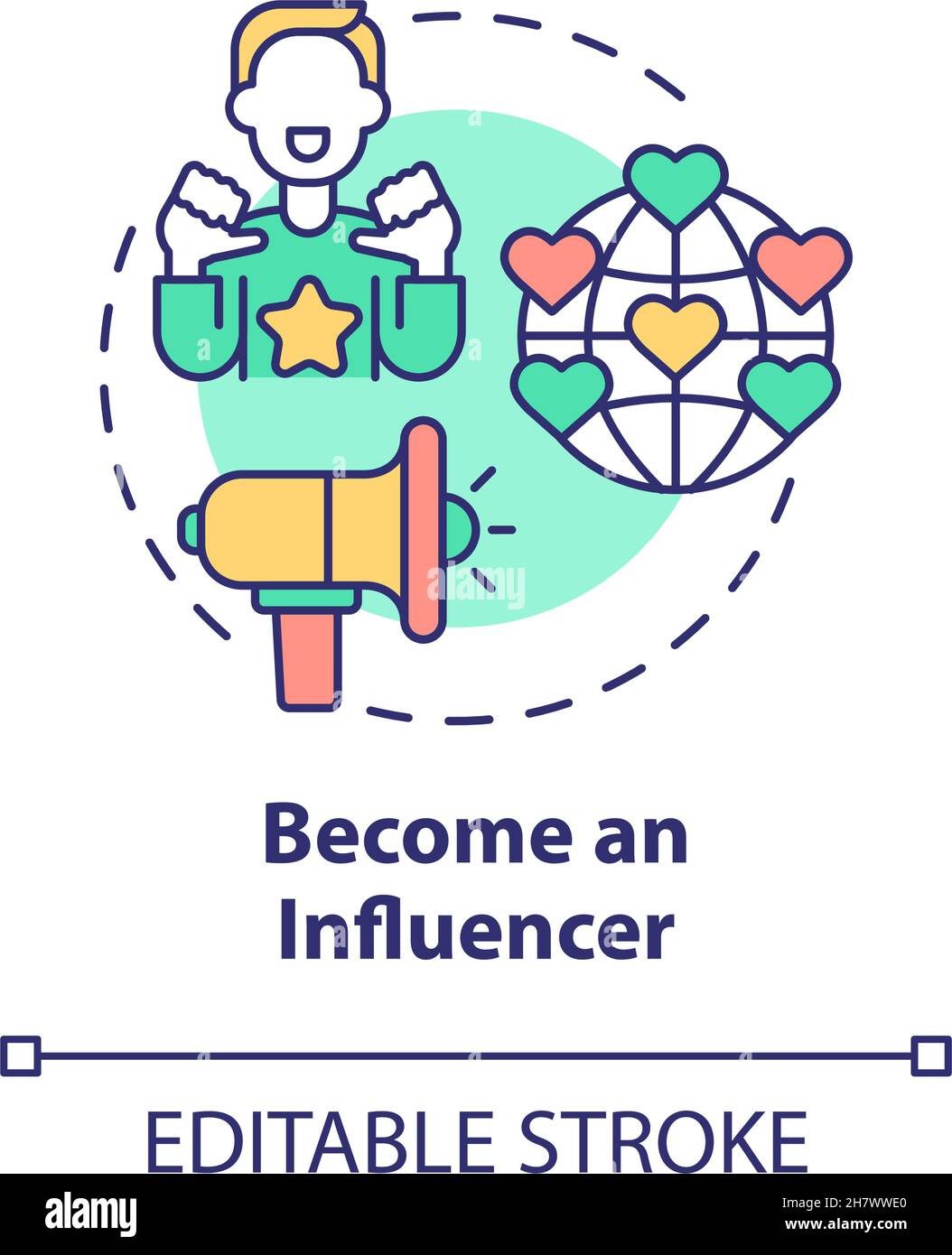 Become influencer concept icon Stock Vector Image & Art - Alamy Become influencer concept icon Stock Vector Image & Art - Alamy