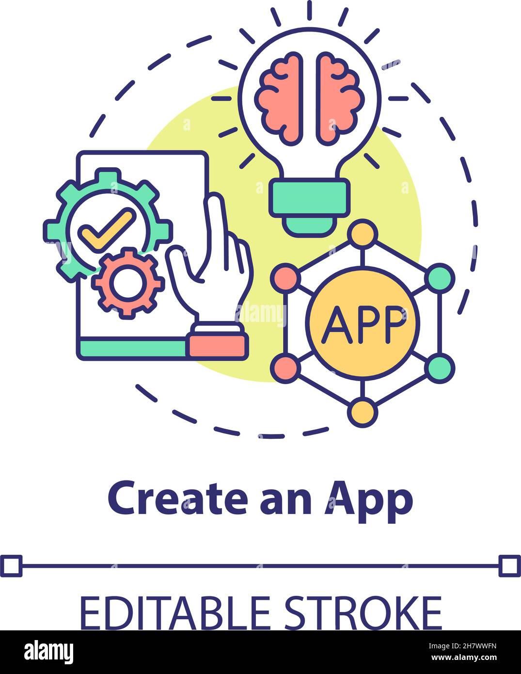 Create app concept icon Stock Vector Image & Art - Alamy