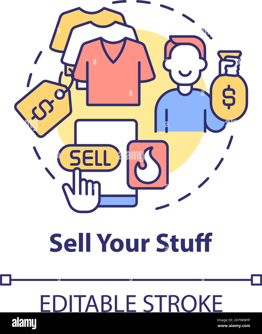 Sell your stuff concept icon Stock Vector Image & Art - Alamy