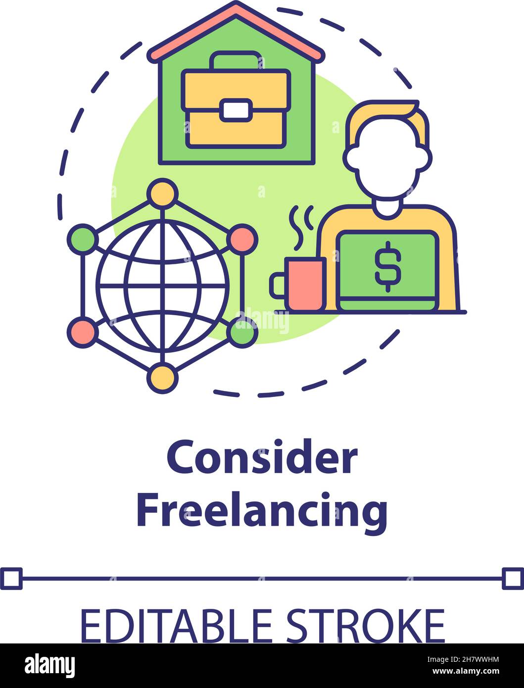 Freelancing concept Cut Out Stock Images & Pictures - Alamy