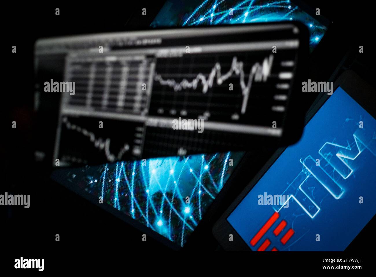 Rome, Italy. 25th Nov, 2021. this photo illustration the logo of TIM ...