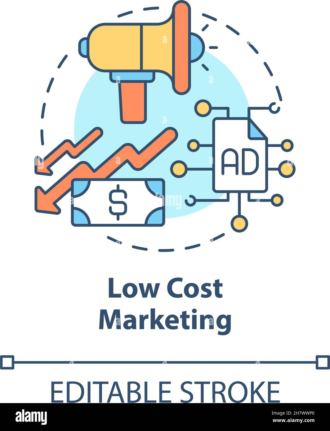 Low cost marketing concept icon Stock Vector Image & Art - Alamy