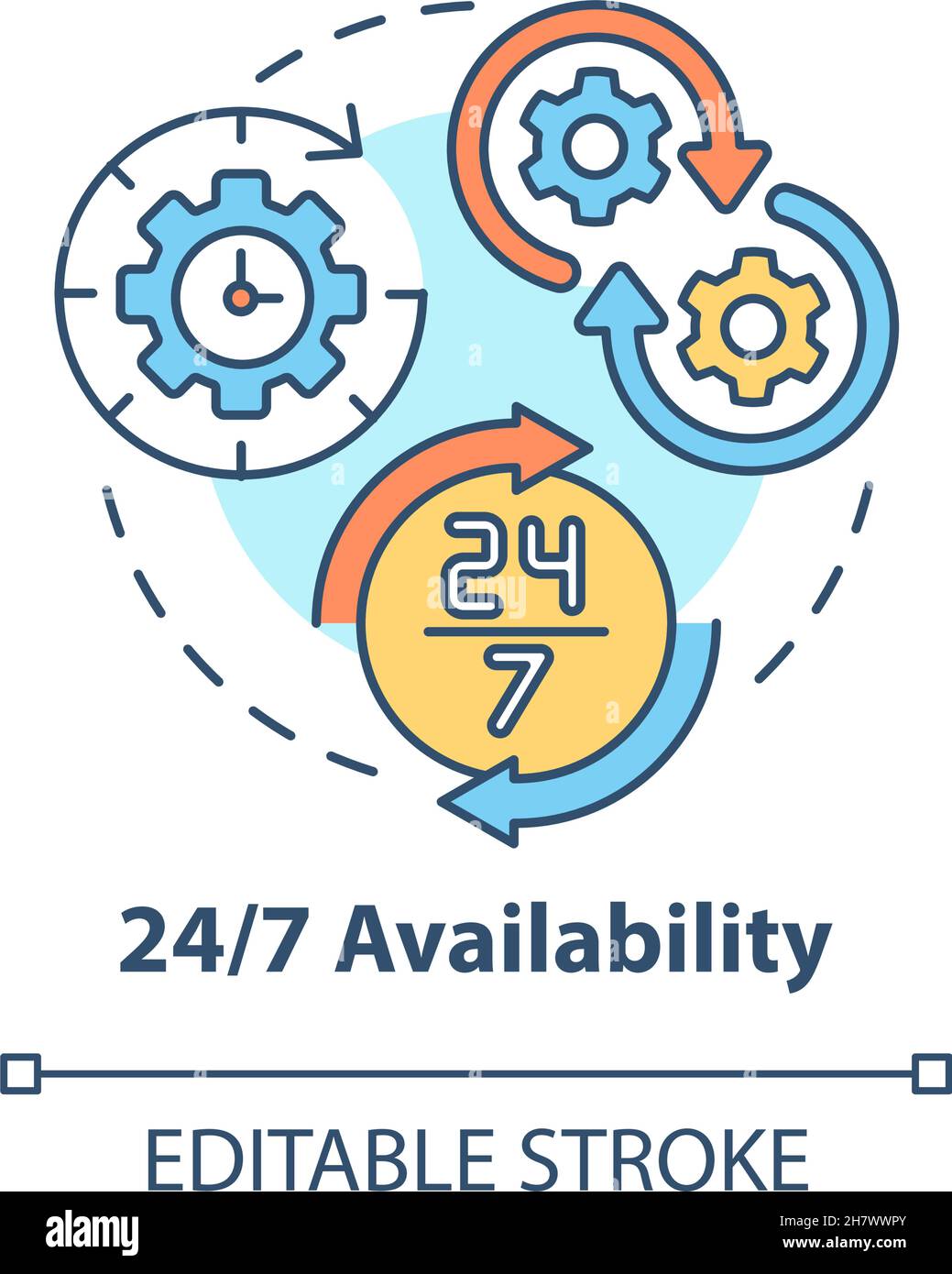 All time availability concept icon Stock Vector Image & Art - Alamy