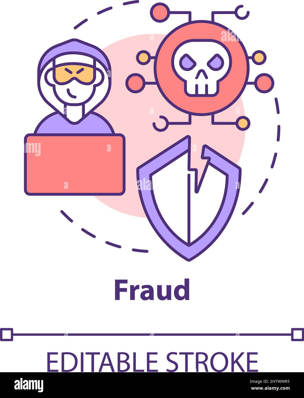 Fraud concept icon Stock Vector Image & Art - Alamy