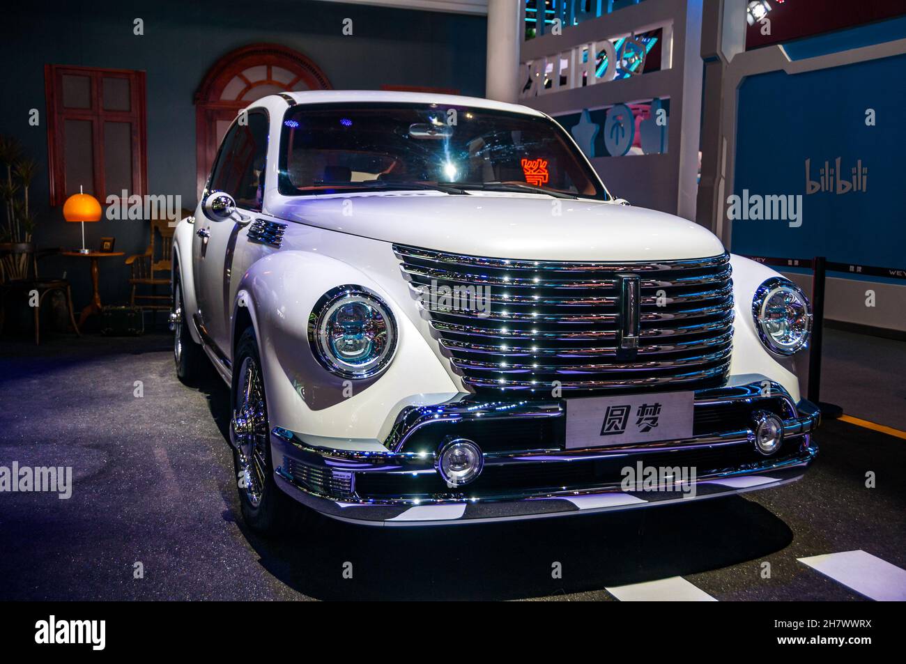 The Wey Yuan Meng a retro looking SUV from Great Wall seen on display ...