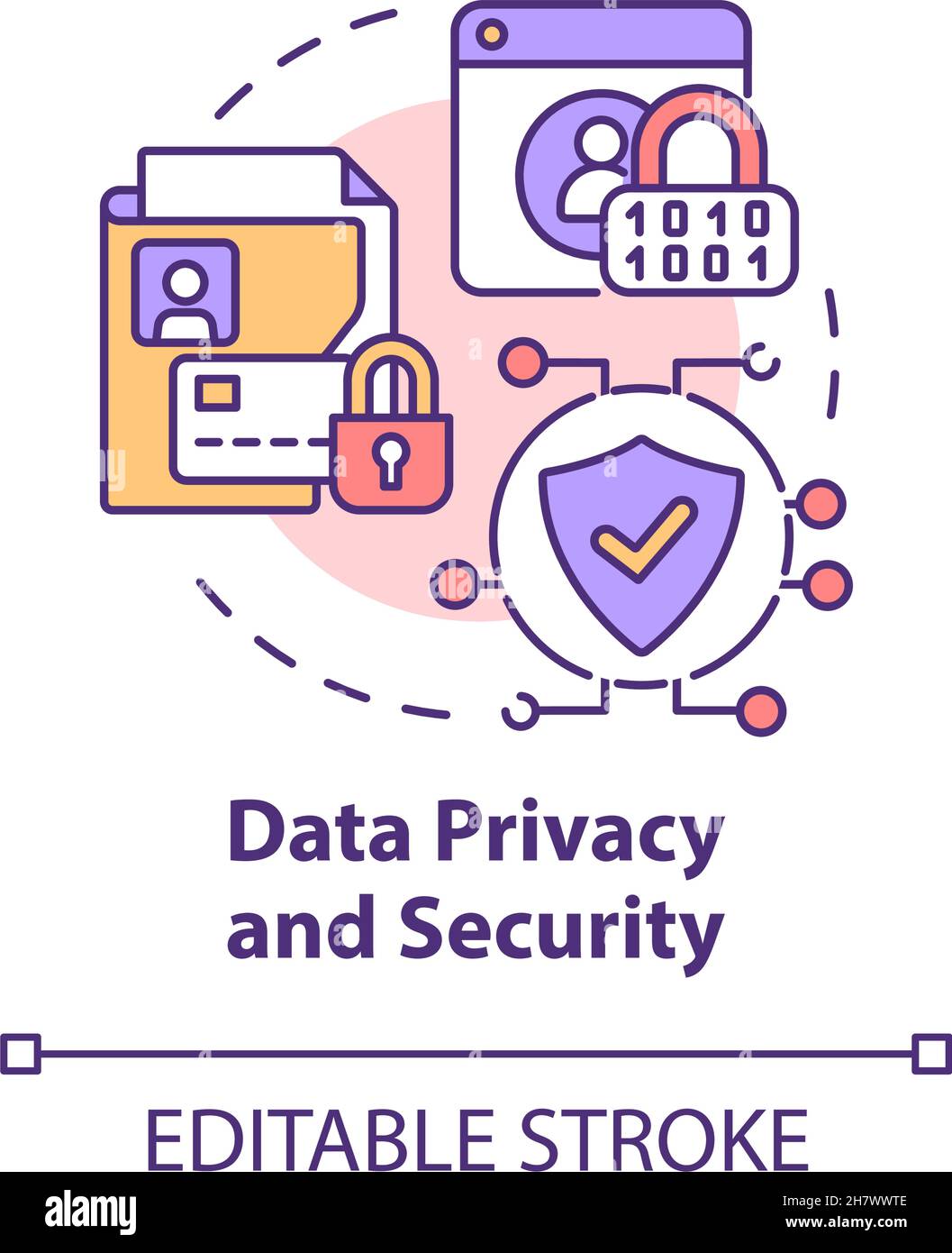 Data privacy and security concept icon Stock Vector Image & Art - Alamy