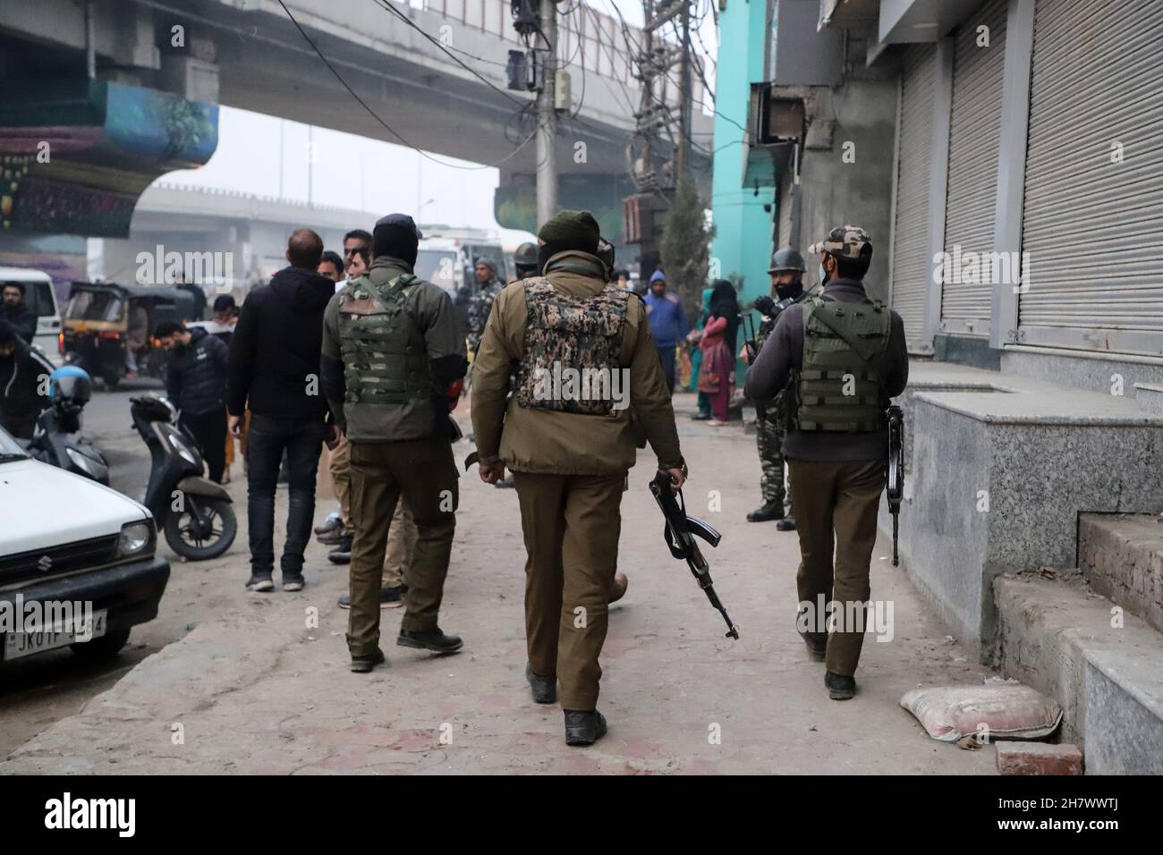 Indian security forces near the shootout site were three militants ...