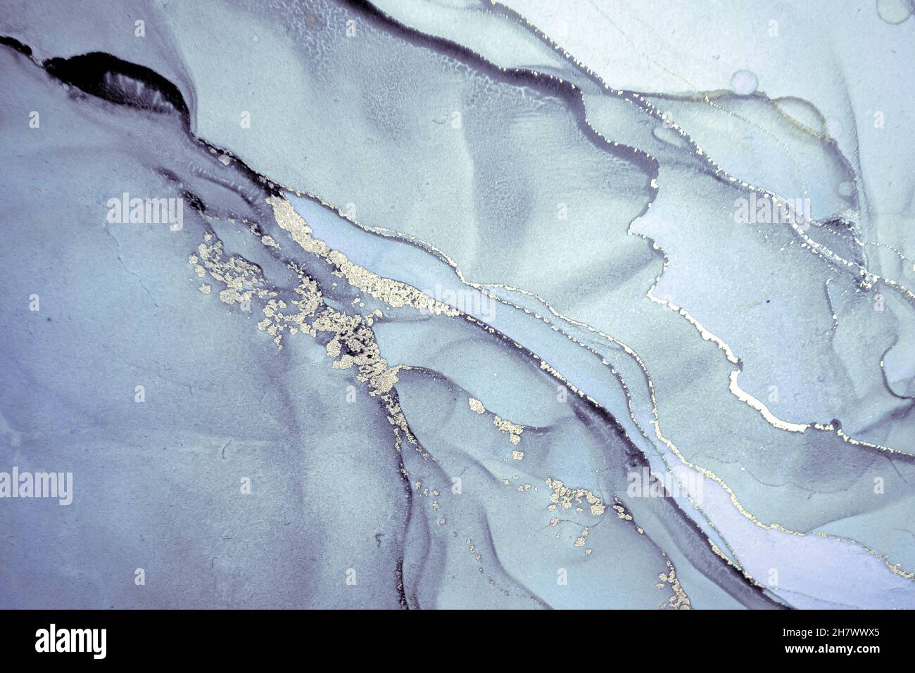 Purple Liquid Paint Waves. Smoke Gray Alcohol Oil Stock Photo - Alamy