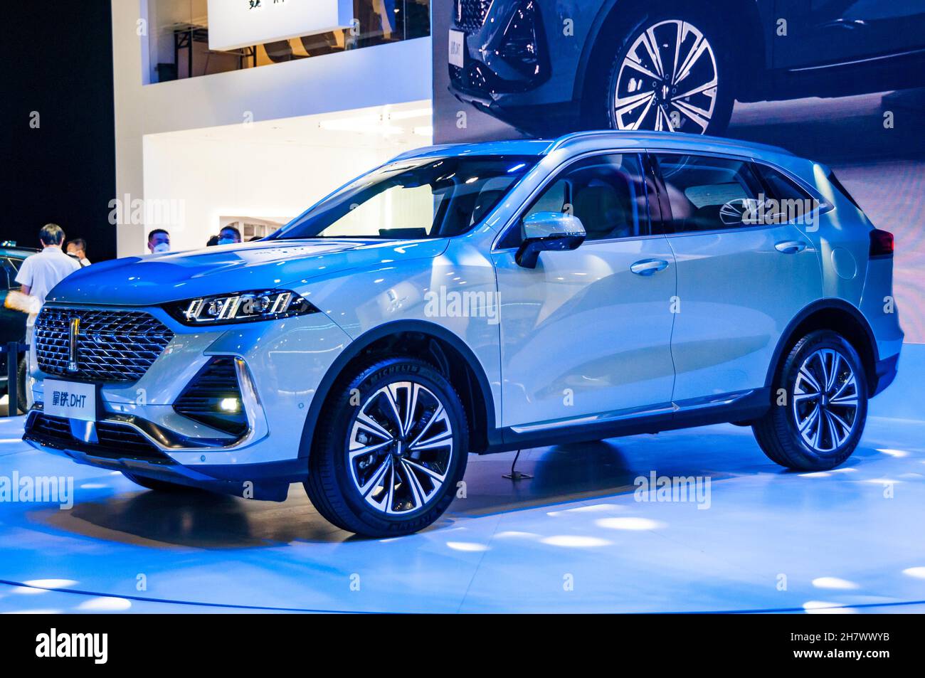 The Wey Maqiduo DHT a PHEV SUV from Great Wall seen on display at the 2021 Guangzhou Auto Show ...