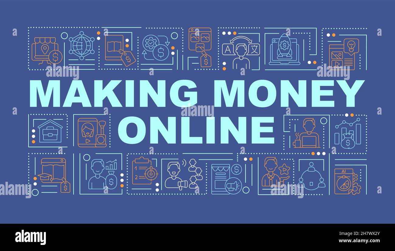 Earning money online word concepts banner Stock Vector Image & Art - Alamy